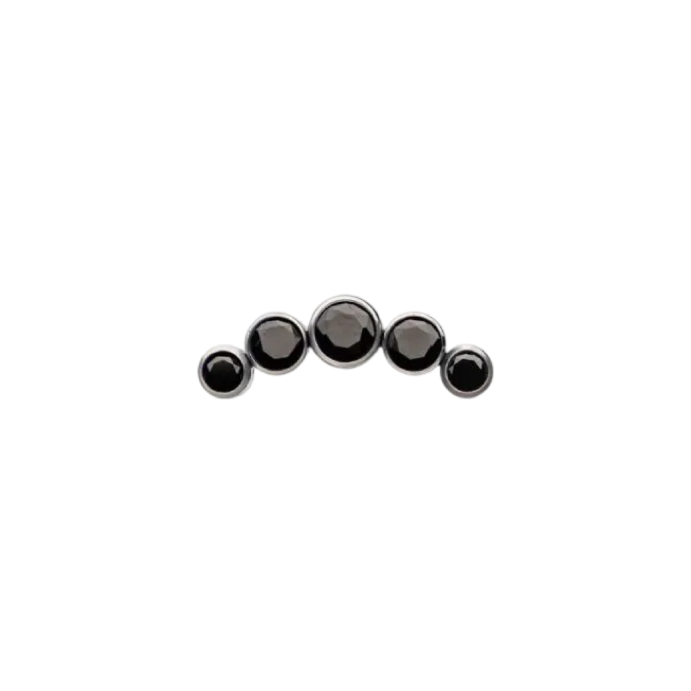 Titanium 5 Bezel Black CZ Arc Threadless attachment – Cherrycore