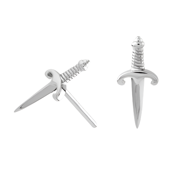 Dagger- 14k White Gold- Threadless Attachment – Cherrycore