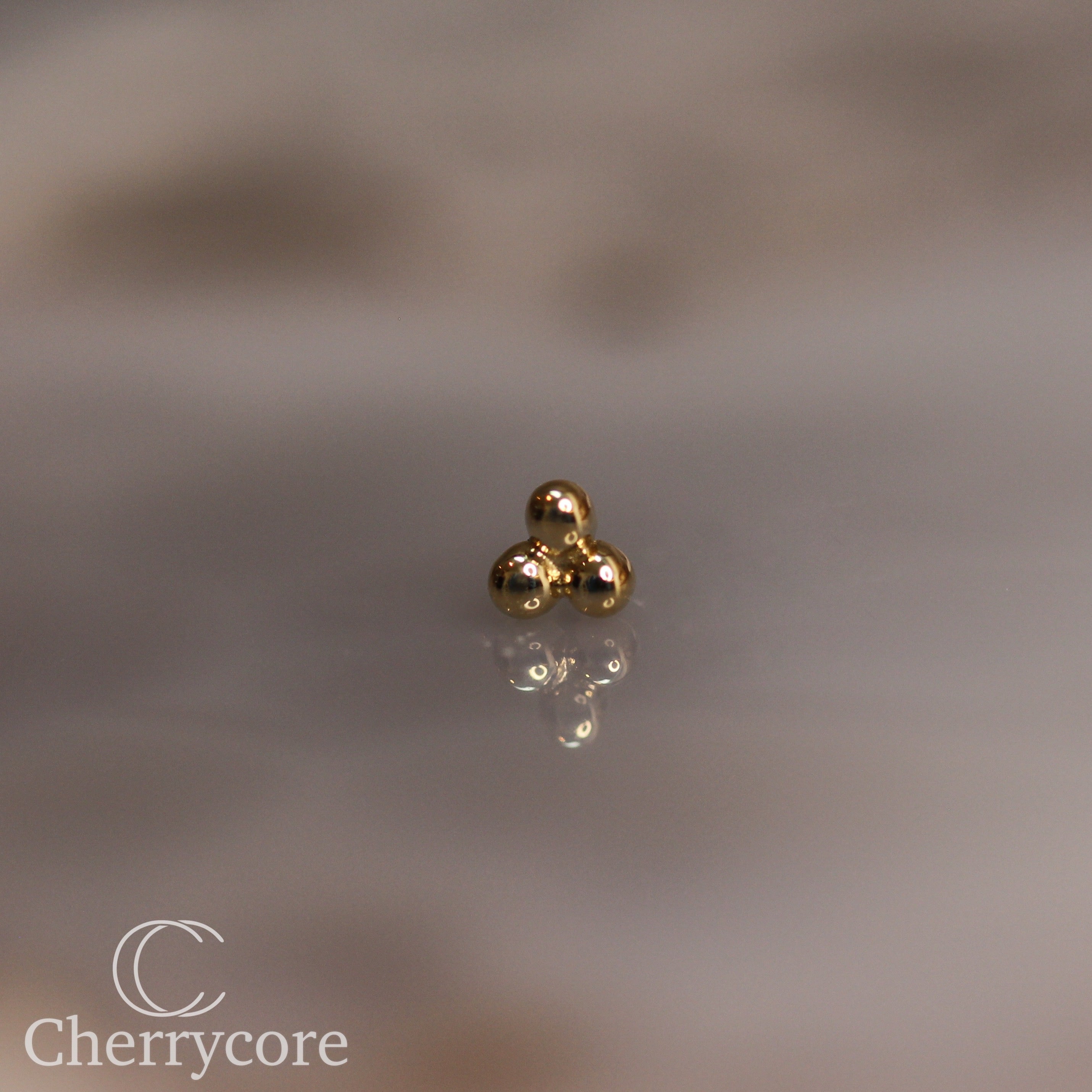 14k Gold- Tribead -Threadless Attachment – Cherrycore