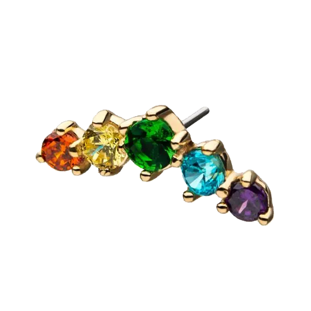 Prong Set Rainbow Arc Cluster Threadless Attachment – Cherrycore